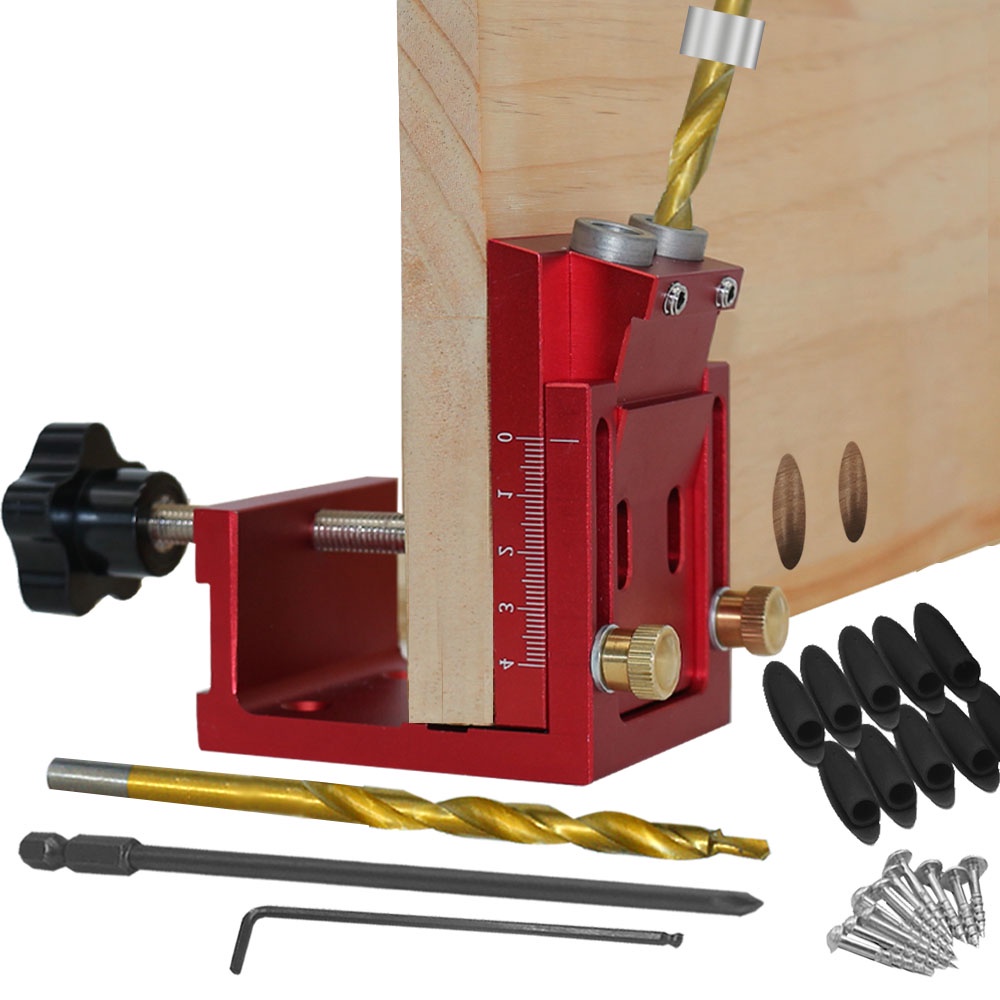 Pocket Hole Jig Two Hole Wood Jig System Kit With Drill Guide And Step ...