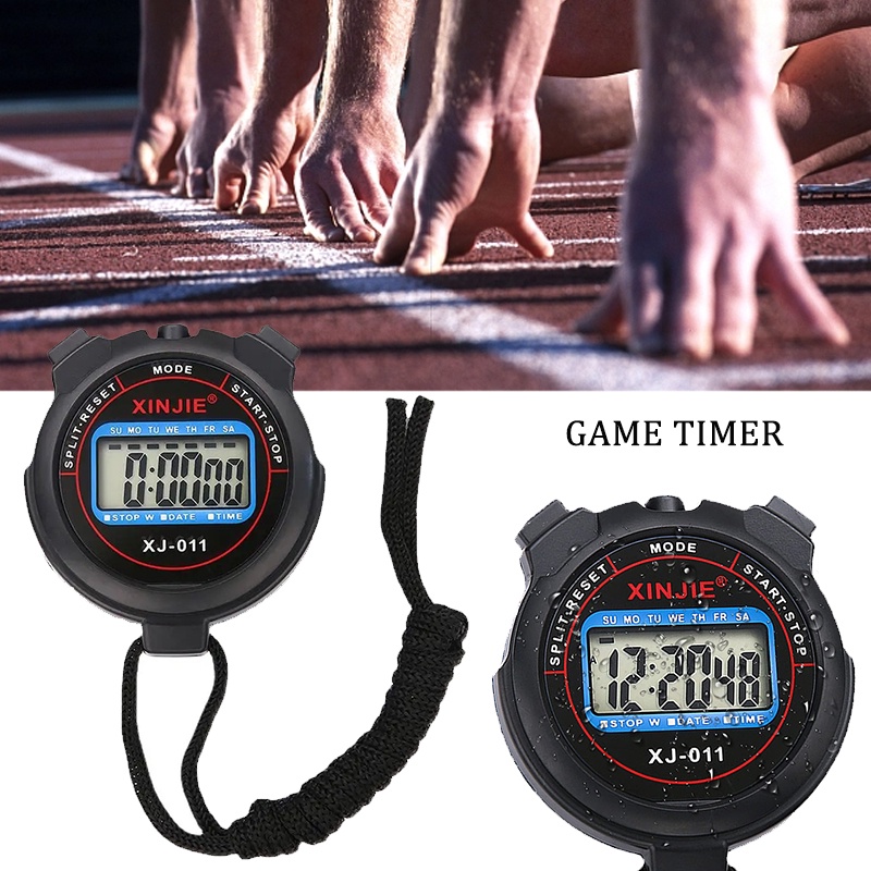 Professional Handheld LCD Chronograph Sports Stopwatch Timer Kitchen ...