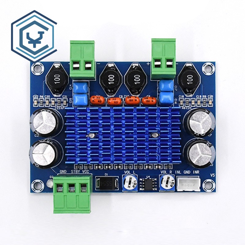 1PCS XH-M572 TPA3116D2 2 X 120W chassis dedicated plug-in 5V - 24V ...