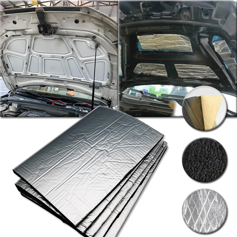 New 5Pcs 50cmx25cm Car Sound Deadener Mat 5mm Noise Heat Deadening ...