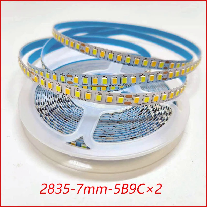 5meters 2835-7mm-5B9C × 2 180D 3Colors Constant Current LED Strip 18W × ...