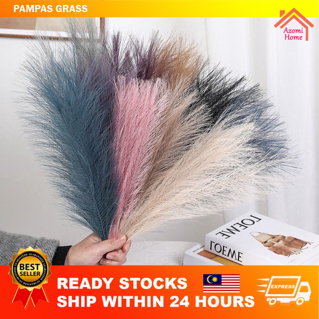 Artificial Fluffy Pampas Grass Fake Reed Grass Flower Long Pampas ...