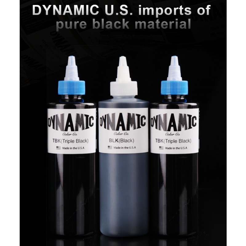 DYNAMIC 240ml Triple Black Tattoo Ink Professional Pigment for Tattoo ...