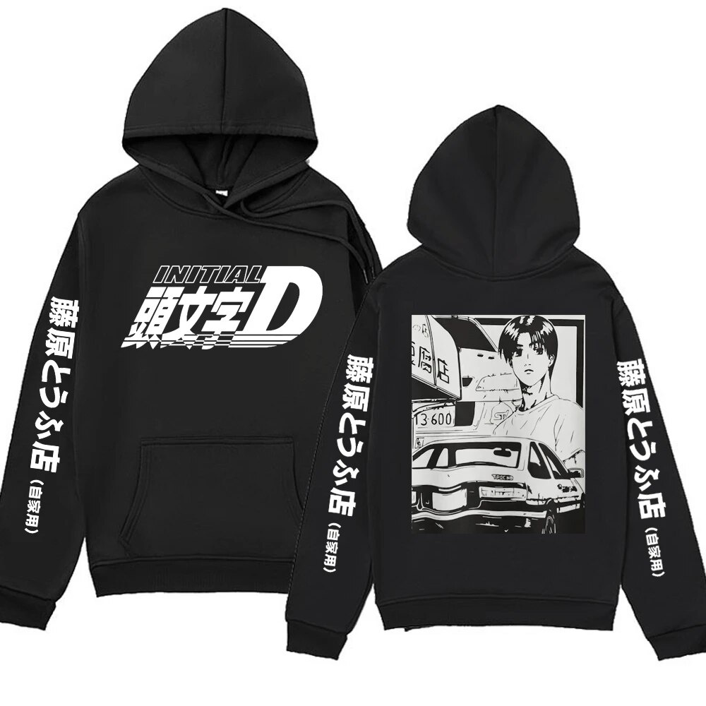 Anime Initial D AE86 Hoodie Hachiroku Shift Drift Long Sleeve Hoodies ...