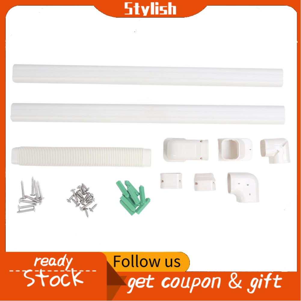 Stylish365 39.37in Decorative PVC Line Set Cover Kit For Air ...