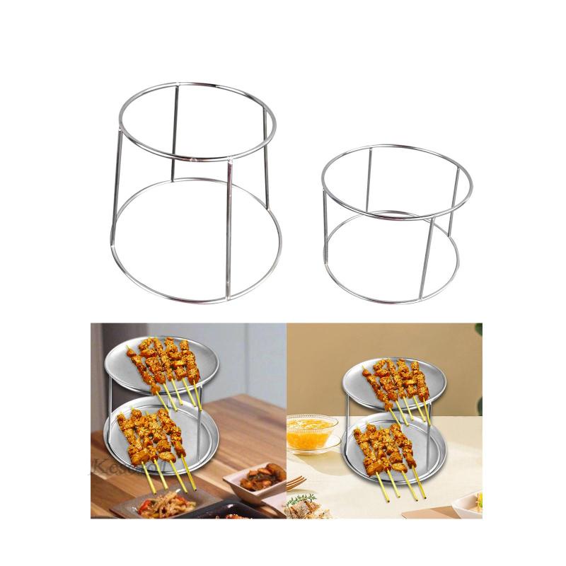 [Kesoto1] Seafood Pizza Platter Wire Rack Tray Riser Stand Stainless ...