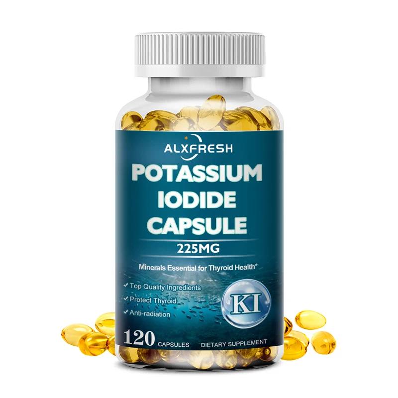 Potassium Iodide Supplement 225 mg Thyroid Health Support KI Iodine ...