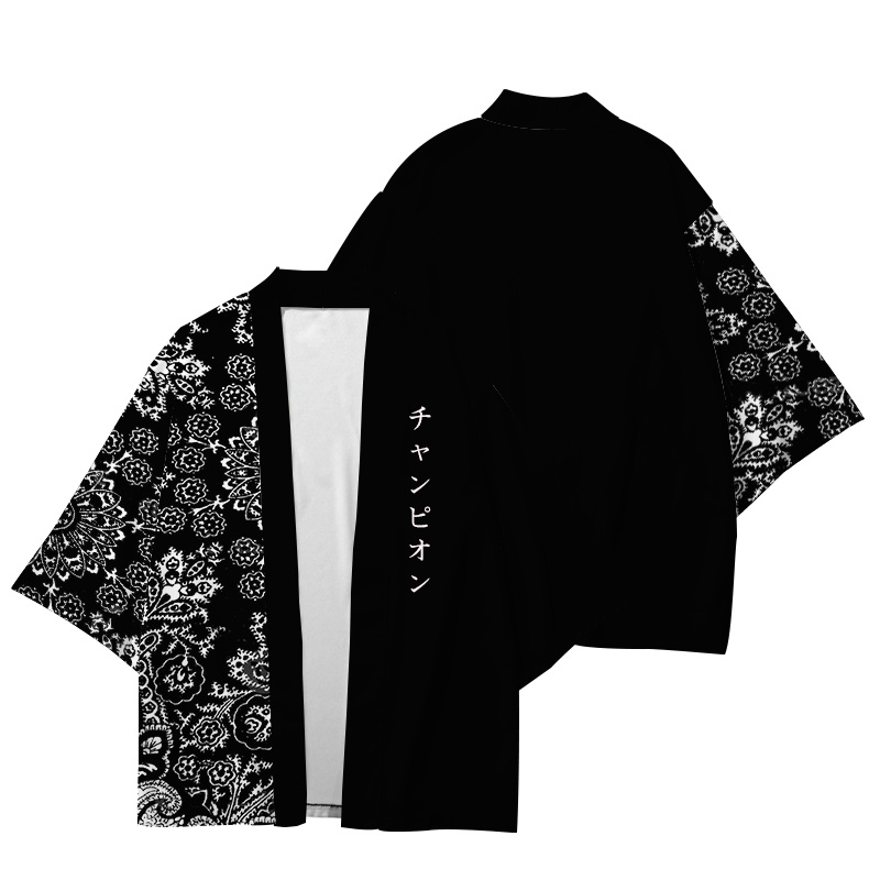Fashion Trend 3D Printed Cloak Clothing Men Japanese Kimono Cashew ...