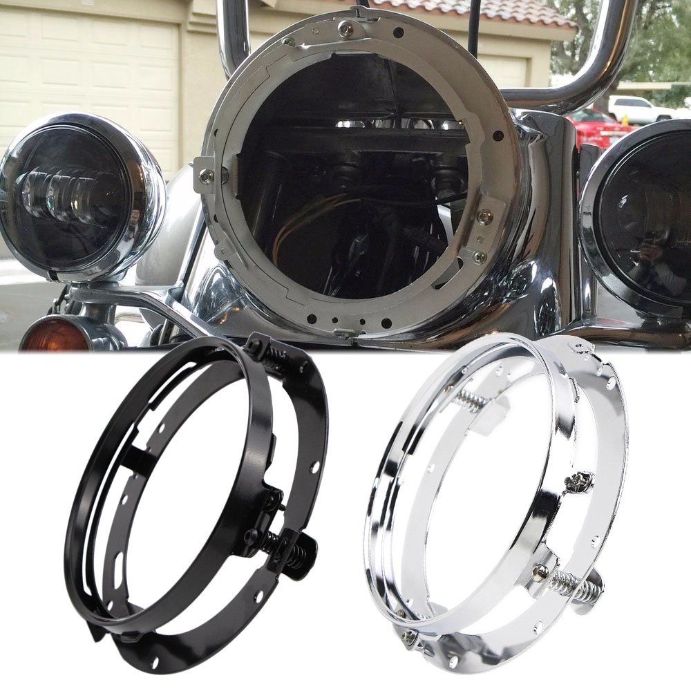 7 inch Round Headlight bracket Exterior Ring for Harley Jeep Wrangler ...