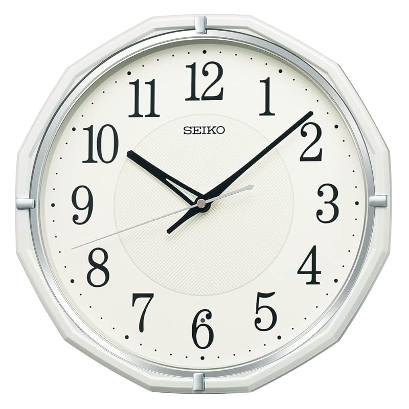 Seiko Clock wall clock, radio wave, analog, white pearl, 305 x 305 x ...