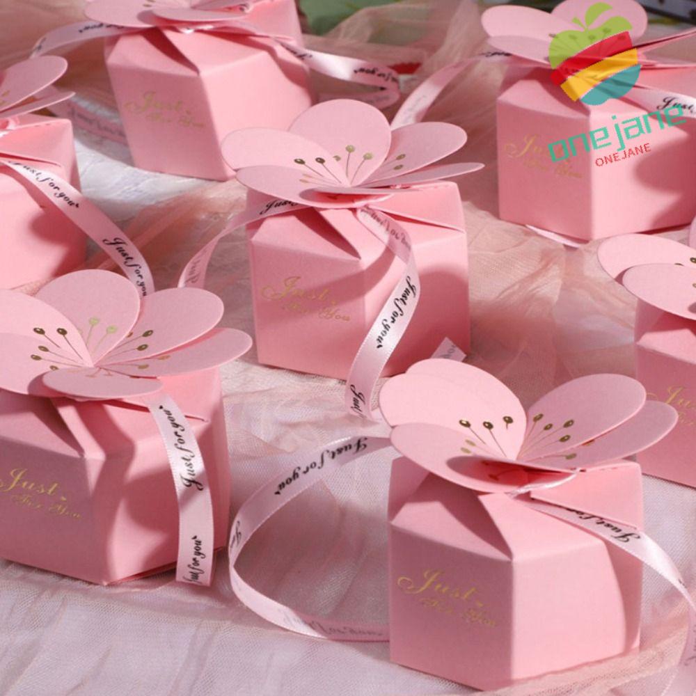 ONE-JANE 20PCS Wedding Favor Box, Creative Petal Chocolate Candy Boxes ...
