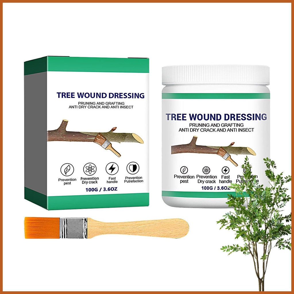 Tree Sealer 100g Pruning Compound Sealer with Brush Pruning Compound ...