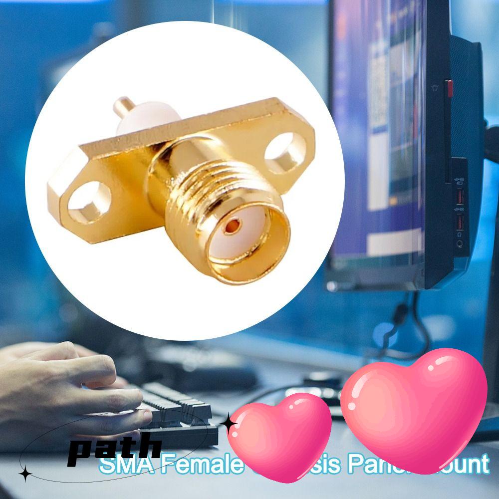 PATH SMA Female Chassis Panel Mount, SMA Female PTFE Solder Panel Mount ...
