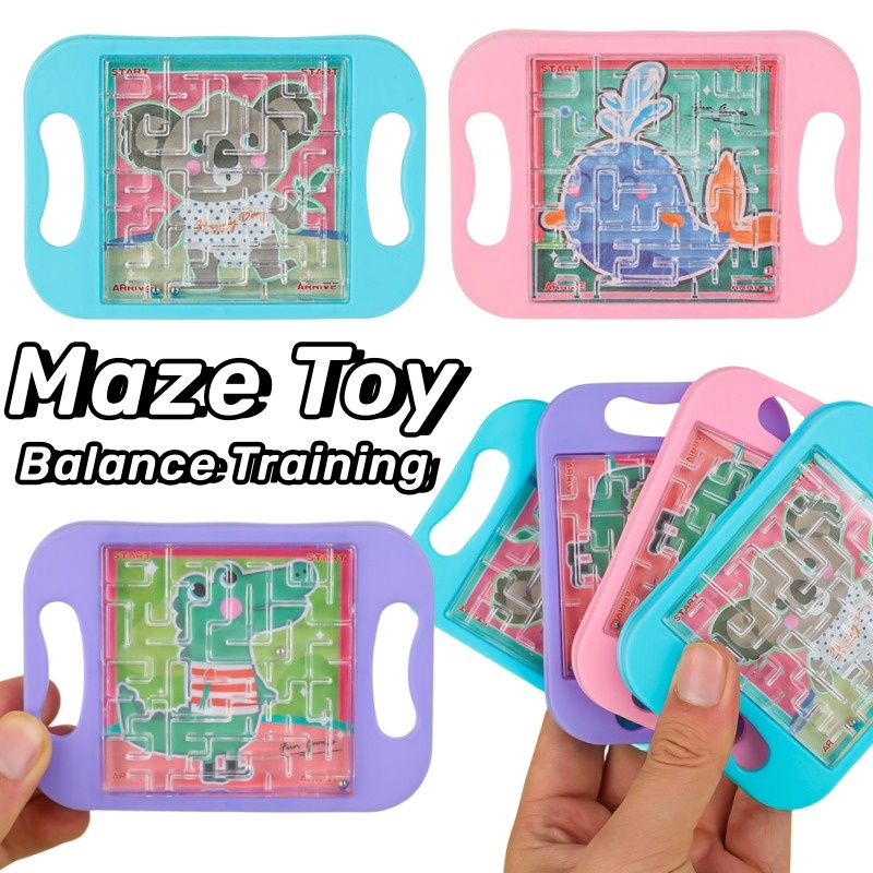 Cartoon Animal Palm Rollerball Maze Balance Training Intelligence Toy ...