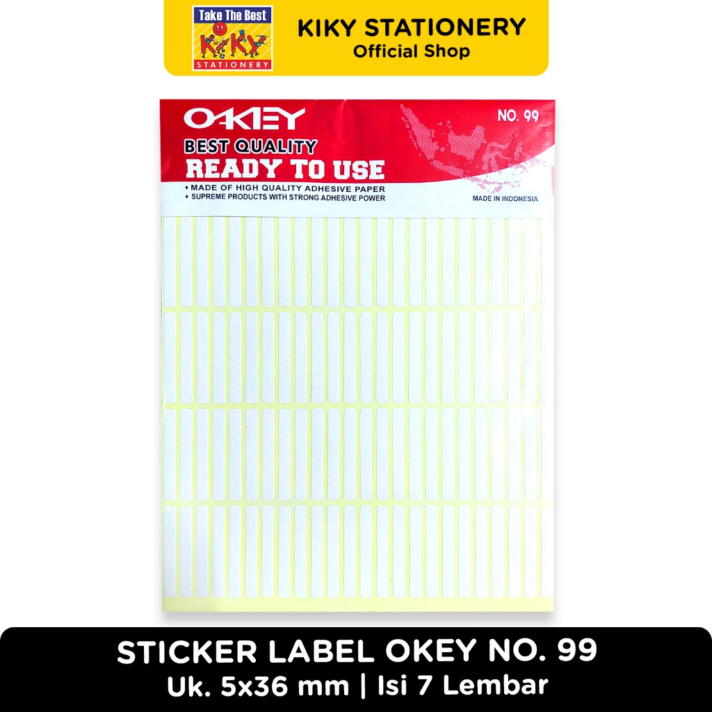 Okey Label Sticker No.99 (5 x 36mm) | Shopee Philippines