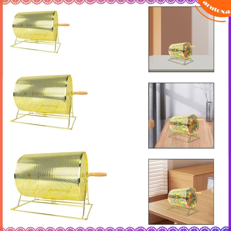 [Arutoxa] Raffle Drum with Wooden Turning Handle Party Supplies Raffle ...