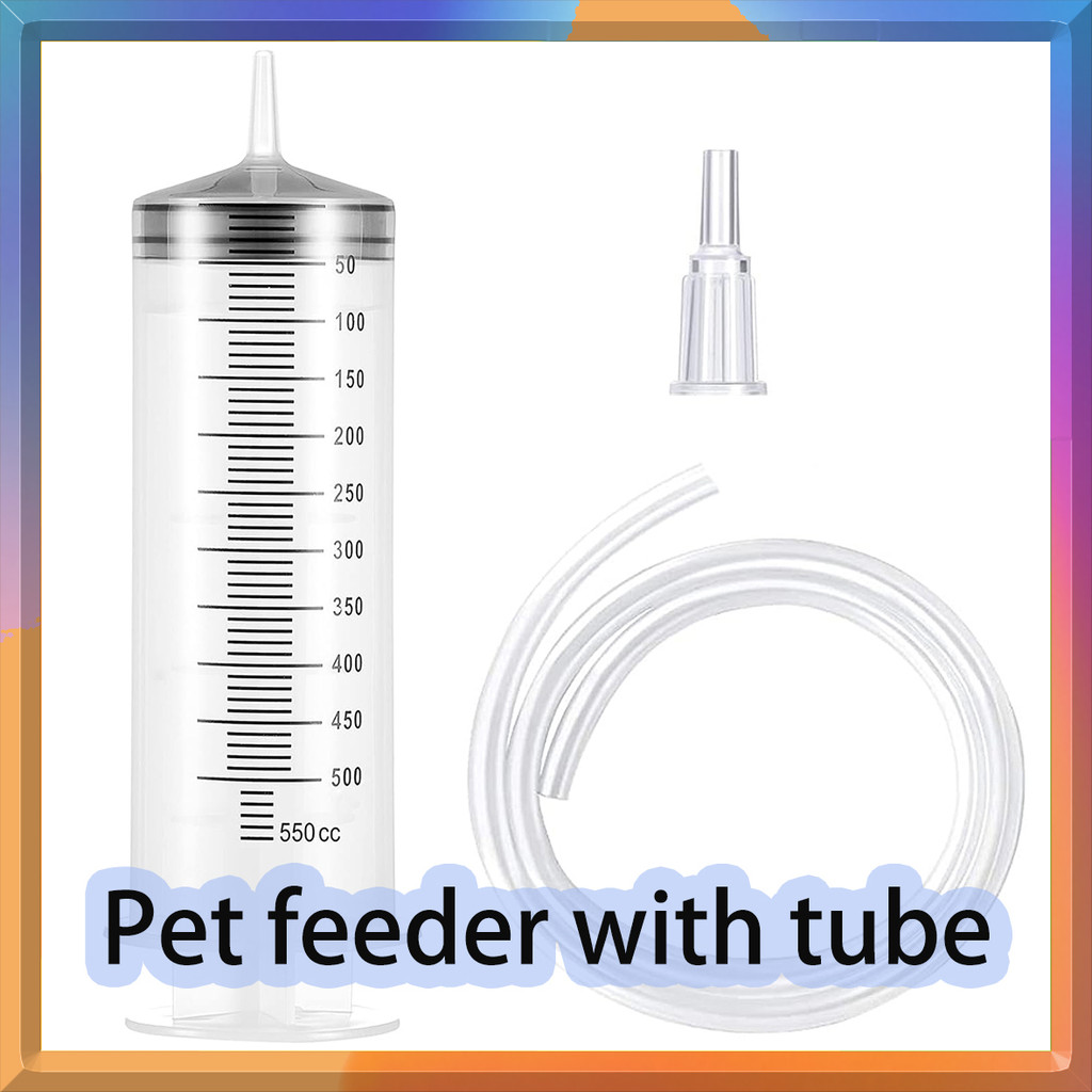 Big Size Syringe | 100ML-550ML Pet Feeding Injector | Heavy-Duty Plastic | Easy Food & Liquid ...