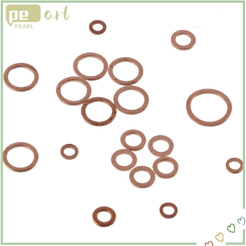PEALIR 100Pcs Copper Washers, Metric M4-M14 with Storage Box Sealing ...