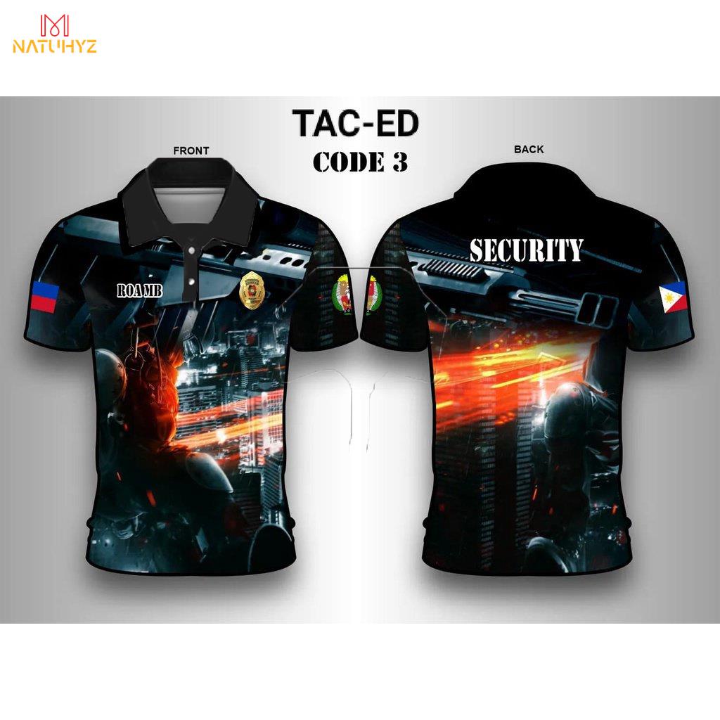 SECURITY OFFICER GUARD DEFENDER High Quality Full Sublimation Polo ...