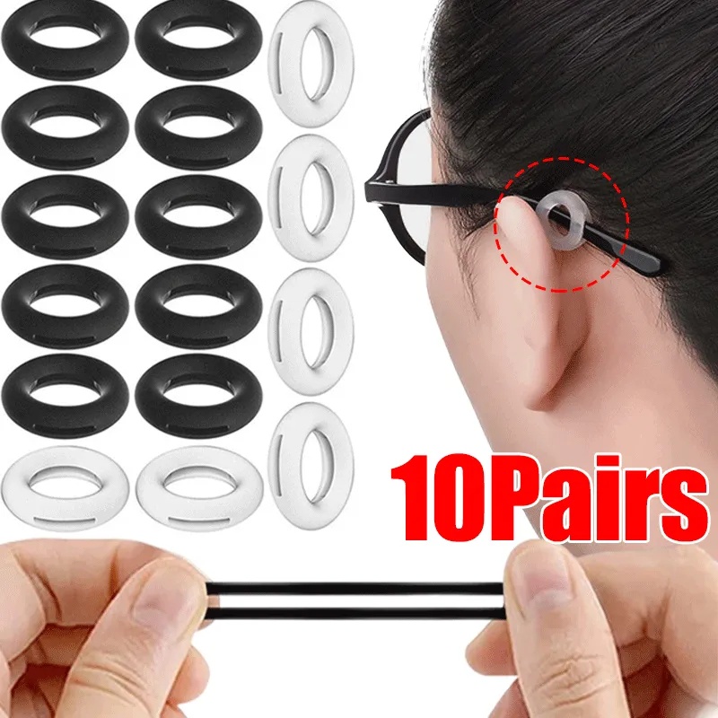 10 Pairs Anti-slip Silicone Ear Grip Glasses Eyeglasses Leg Ear Hook ...