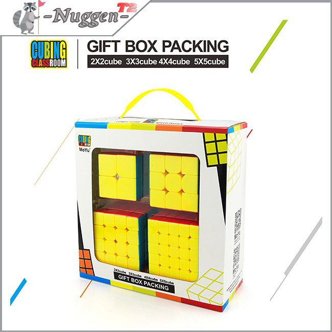 4Pcs rubics cube Speed Cube Brain Teaser Gift Box Set 2x2 3x3 4x4 5x5 ...