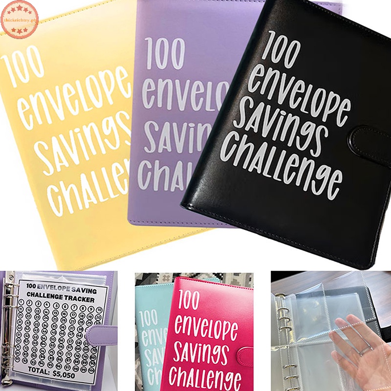 RICHTRY 100 Envelope Challenge Binder Couple Challenge Event Notepad ...