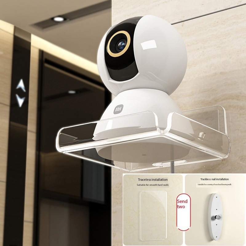 No Punching Monitoring Bracket Wall Mount Floating Stand Shelf Bathroom ...