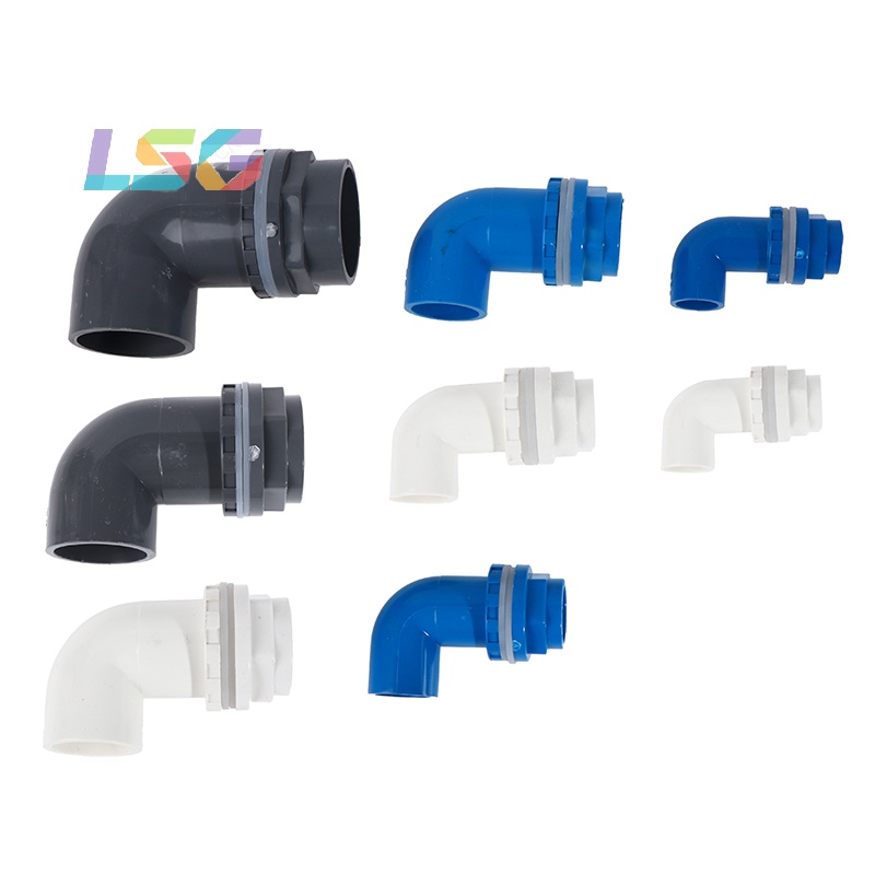 [LSG] I.D 20 to 50mm L Type PVC Pipe Connectors Fish Drain Joints ...