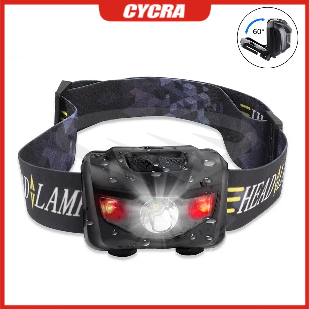 3W Powerful Mini Headlamp Light LED Headlight 4-Mode Powered 3A Battery ...