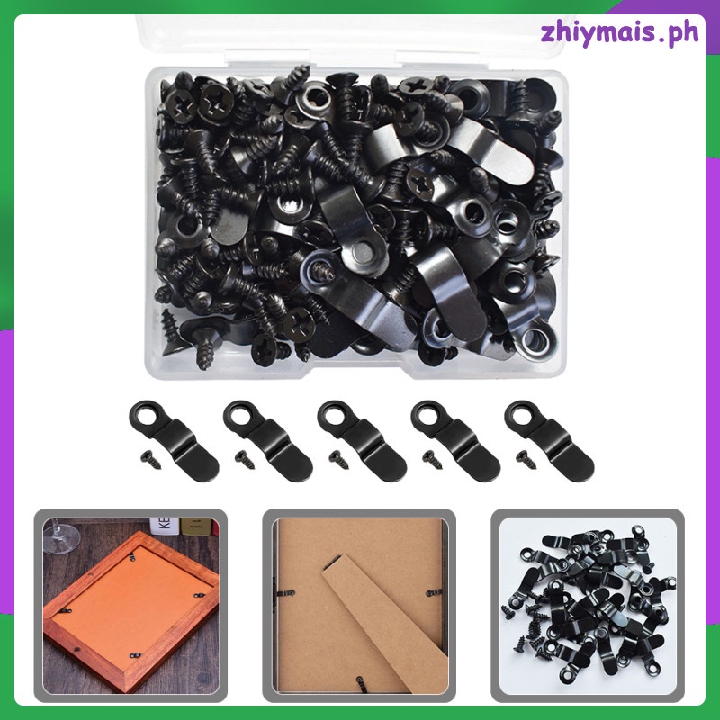 【in stock】 Black Photo Frame Rotating Buckle Fixed Small Iron Piece 100 ...