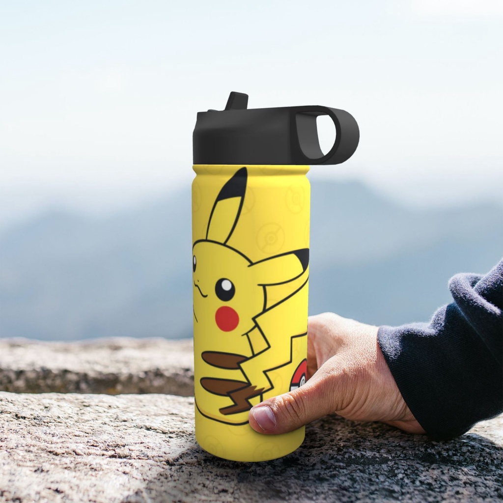 Pokemon Pikachu 18OZ Sports Insulated Kettle Stainless Steel Vacuum ...