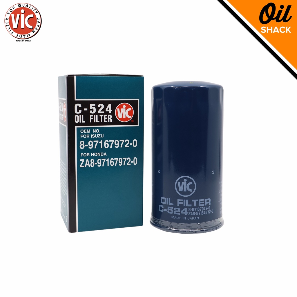 Vic Oil Filter C-524 (Isuzu Trooper (4JX1), Alterra , DMAX) | Shopee ...