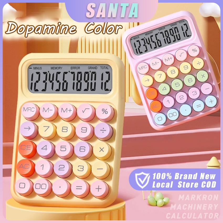 Kawaii Scientific Silent Mechanical Keyboard Calculator Ins Dopamine ...