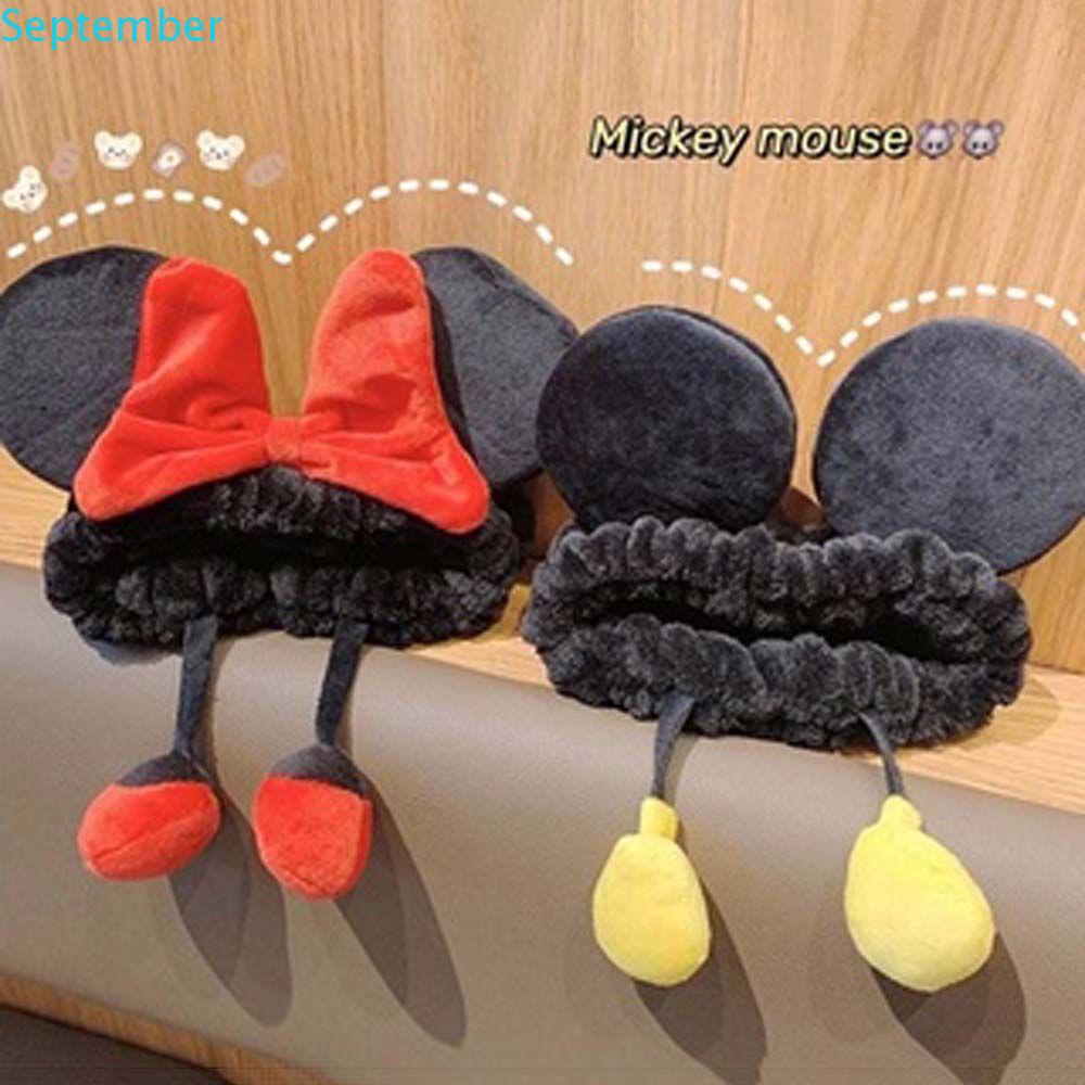 SEPTEMBER Mickey Mouse Headband Cartoon Makeup Minnie Ears Bath Turban ...