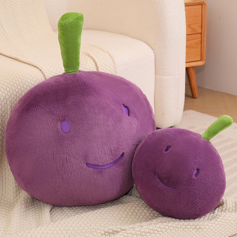 Creative Fruit Smille Grape Plush Toys Cute Stuffed Plant Simulation ...
