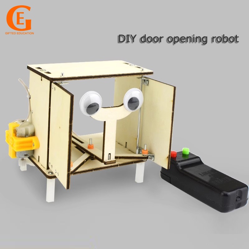 GIFTED EDUCATION DIY Door Opening Robot with Remote Controller Children ...