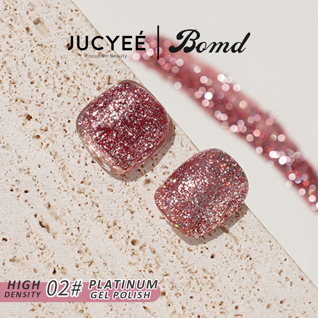BOMD 15ML Platinum Gel Polish High Density Glitter Gel Nail Art DIY ...