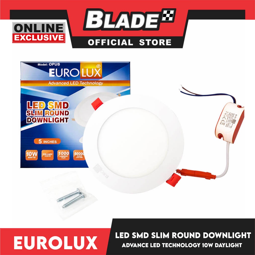 Eurolux OPUS LED SMD Slim Round Downlight 5 Inches 1000 lumens 10 watts ...