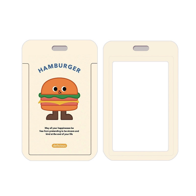 Sliding Cute Cheese ID Badge Holder Plastic Work Badge Sleeve for ...