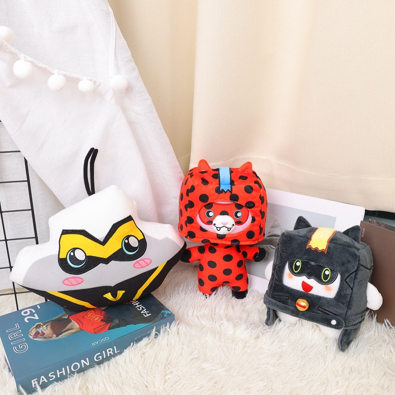 Lanky Plush Toys LankyBot Cyborg Box Thicc Ladybuged Cat Noir Plushies ...