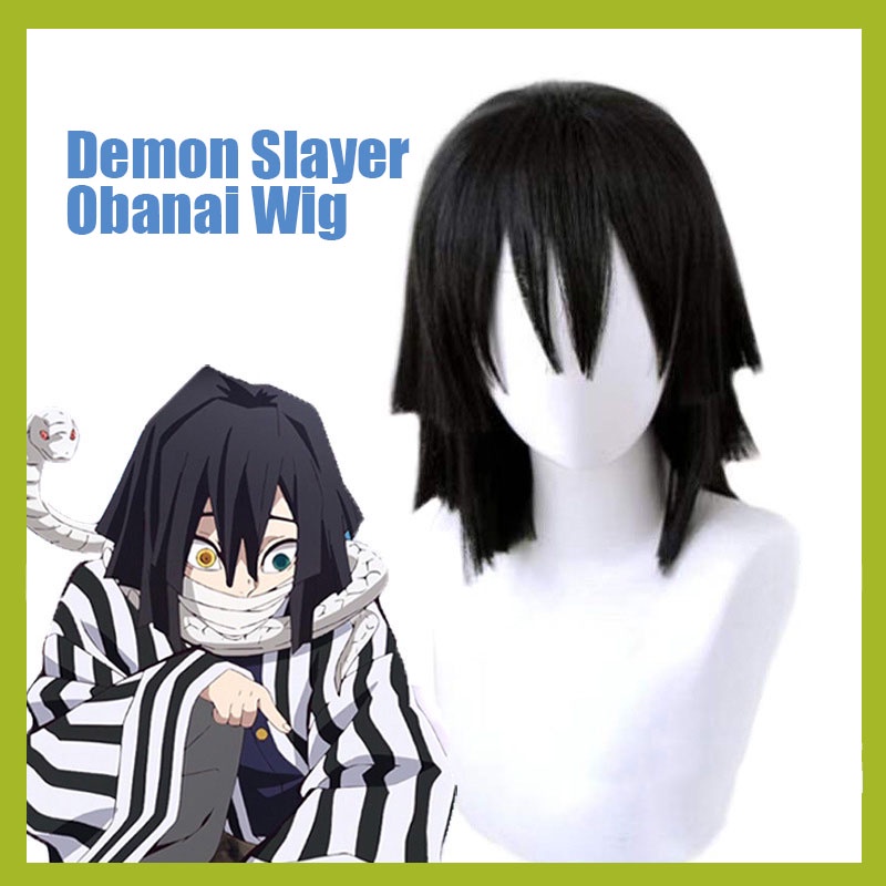 Obanai Cosplay Wig Anime Demon Slayer Kimetsu No Yaiba Iguro Wigs ...