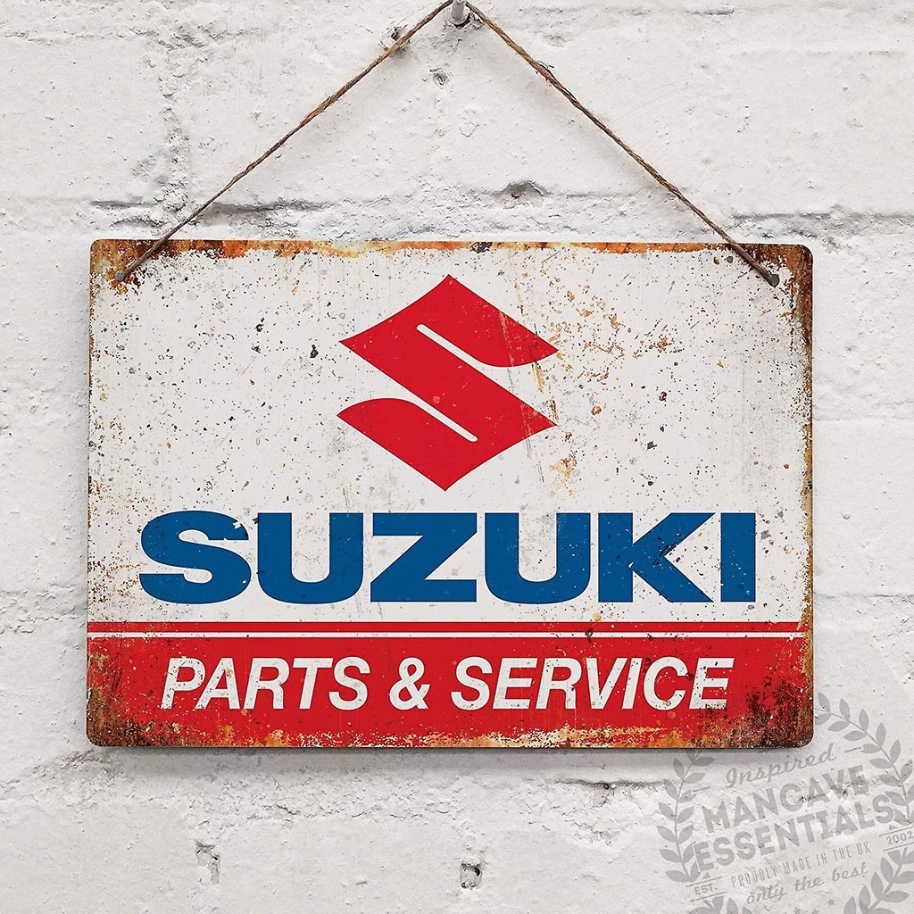 Suzuki Parts And Service Vintage Tin Sign Metal Sign Tin Sign 7.8x11.8 ...