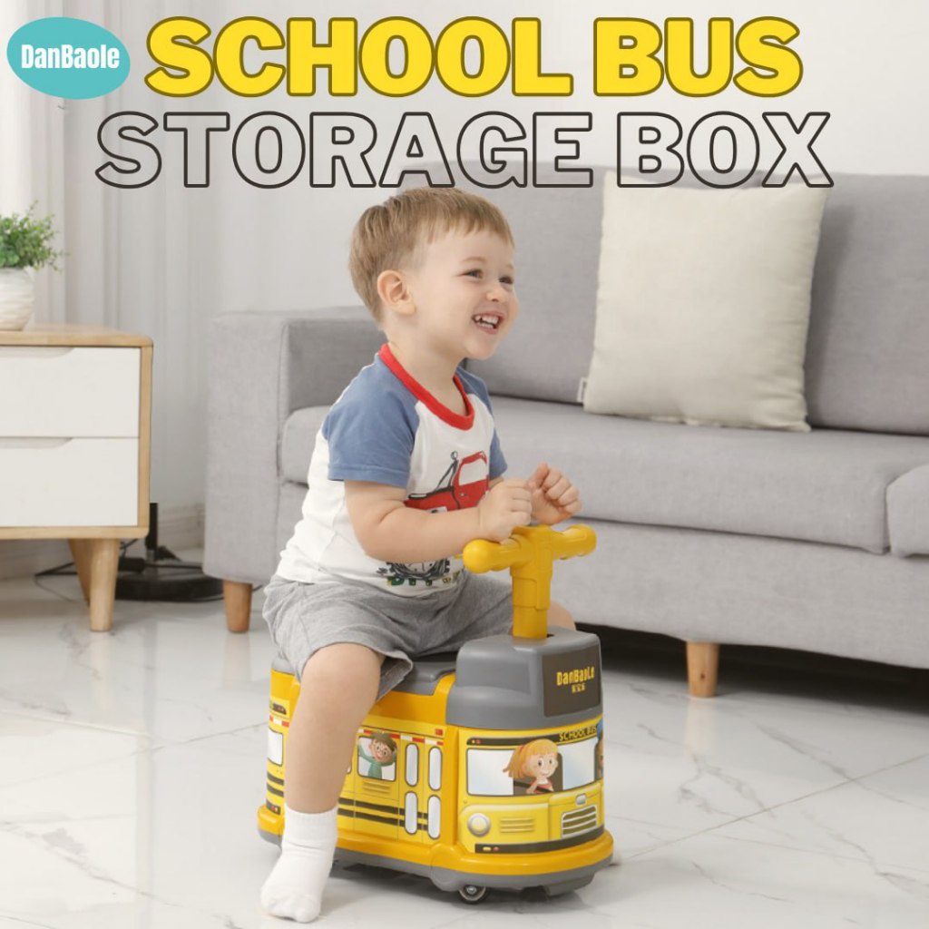 BYJ School Bus Twist Car with Storage Ride On Outdoor and Indoor ...