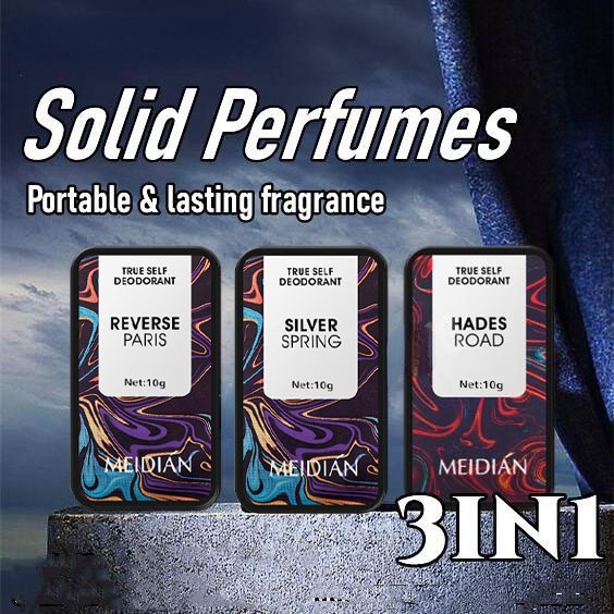 MEIDIAN 3 In 1 Solid Perfume Men Women Scent Light Perfume Portable ...