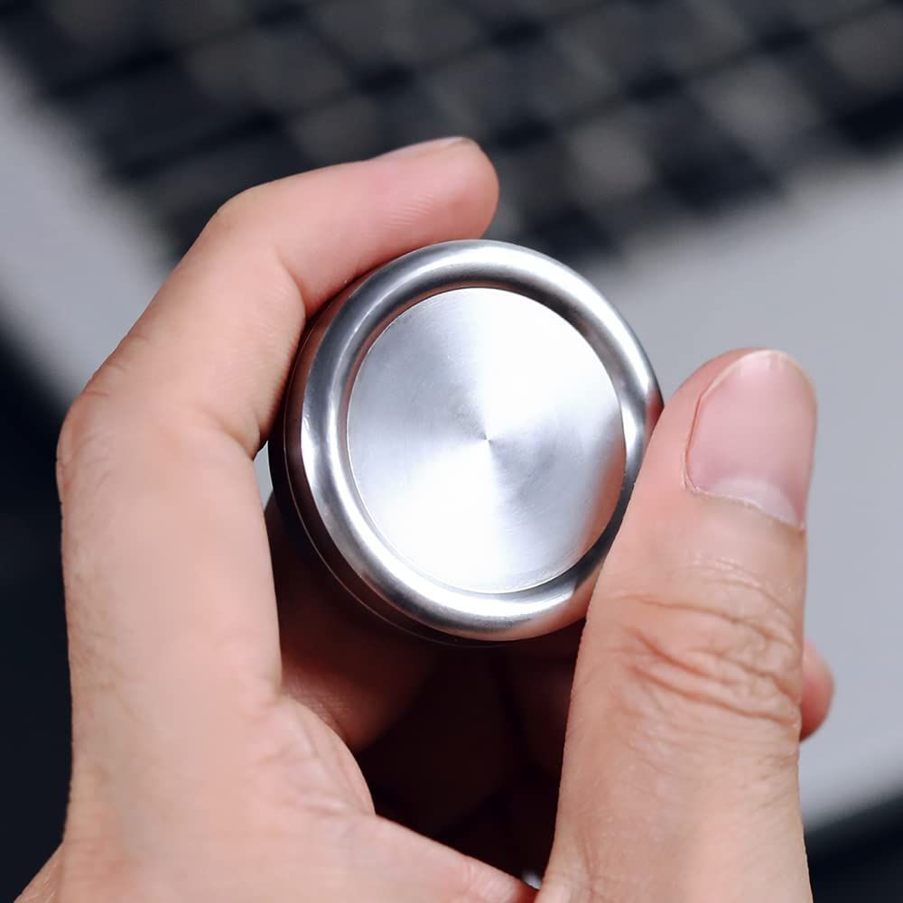 Stainless steel push card fingertip top decompression hand push splash ...