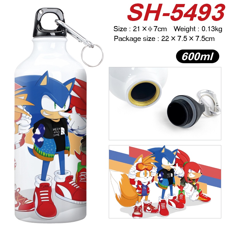 Sonic The Hedgehog Tails Cute Cartoon Pattern Student Sports Water ...