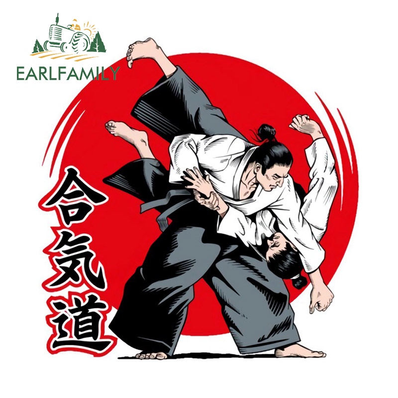 EARLFAMILY 13cm Japanese AIKIDO Vinyl Car Wrap Stickers Caravan ...