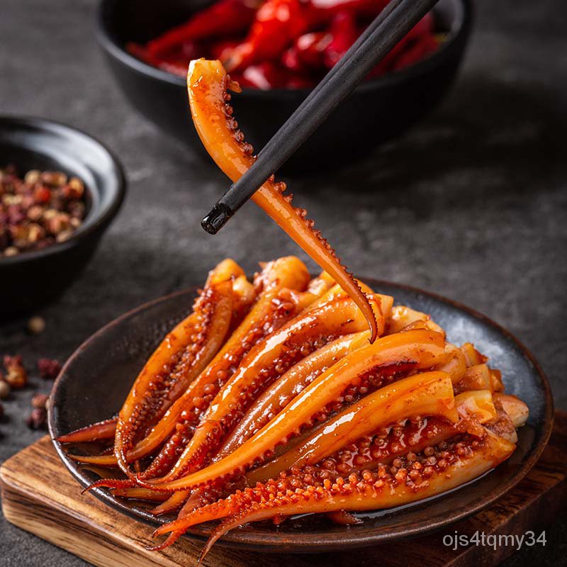 Pure Squid Spicy Flavor Tentacles Ofsquid Spicy Instant Iron Plate ...