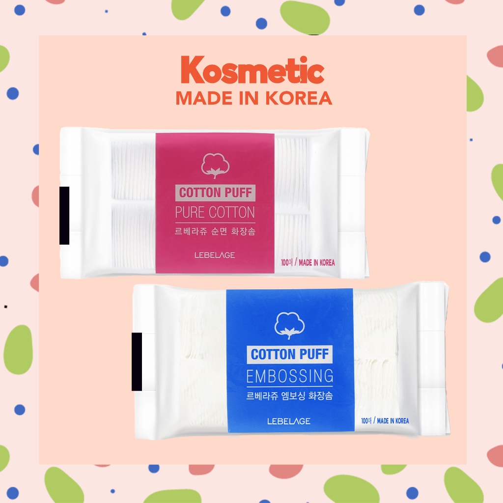 [LEBELAGE] Cotton Puff - Made in Korea (100pads) | Shopee Philippines