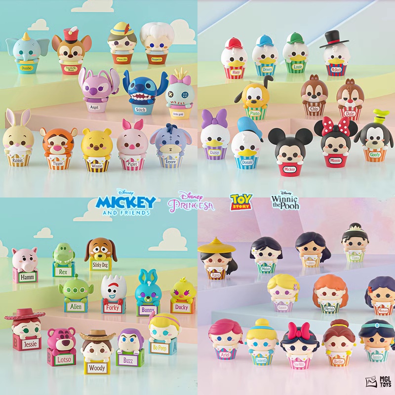 Disney Mini Beans Princess Stitch Toy Story Mickey Stacking Blind Boxes ...